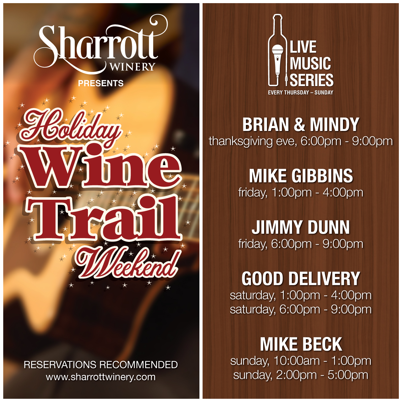 Holiday Wine Trail Weekend 2022 - Sharrott Winery