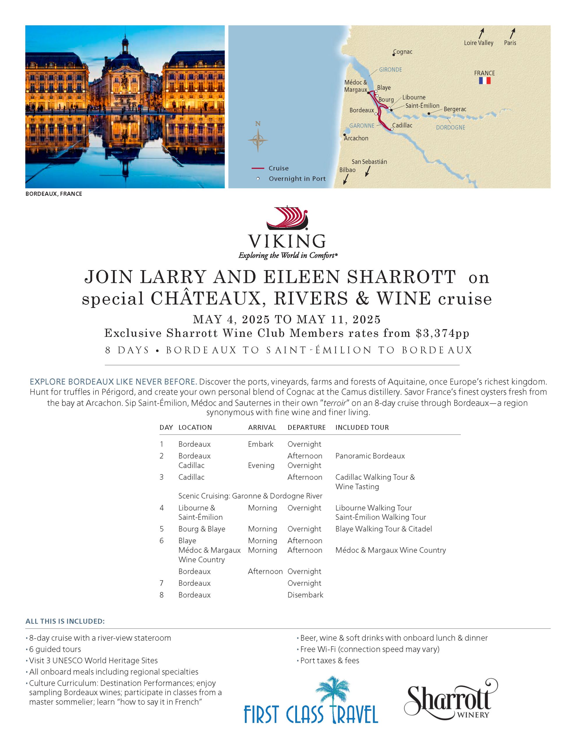 Châteaux, Rivers & Wine Cruise - Sharrott Winery